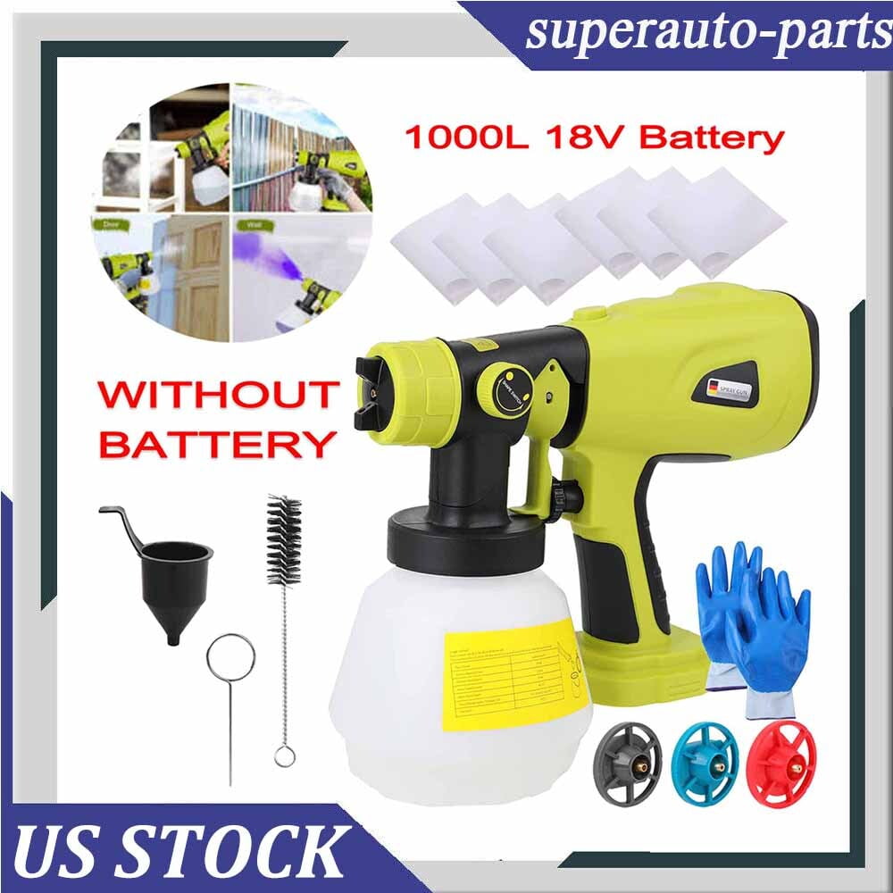 Cordless High Pressure Spray Gun Airless Paint Sprayer For Ryobi 20V ...