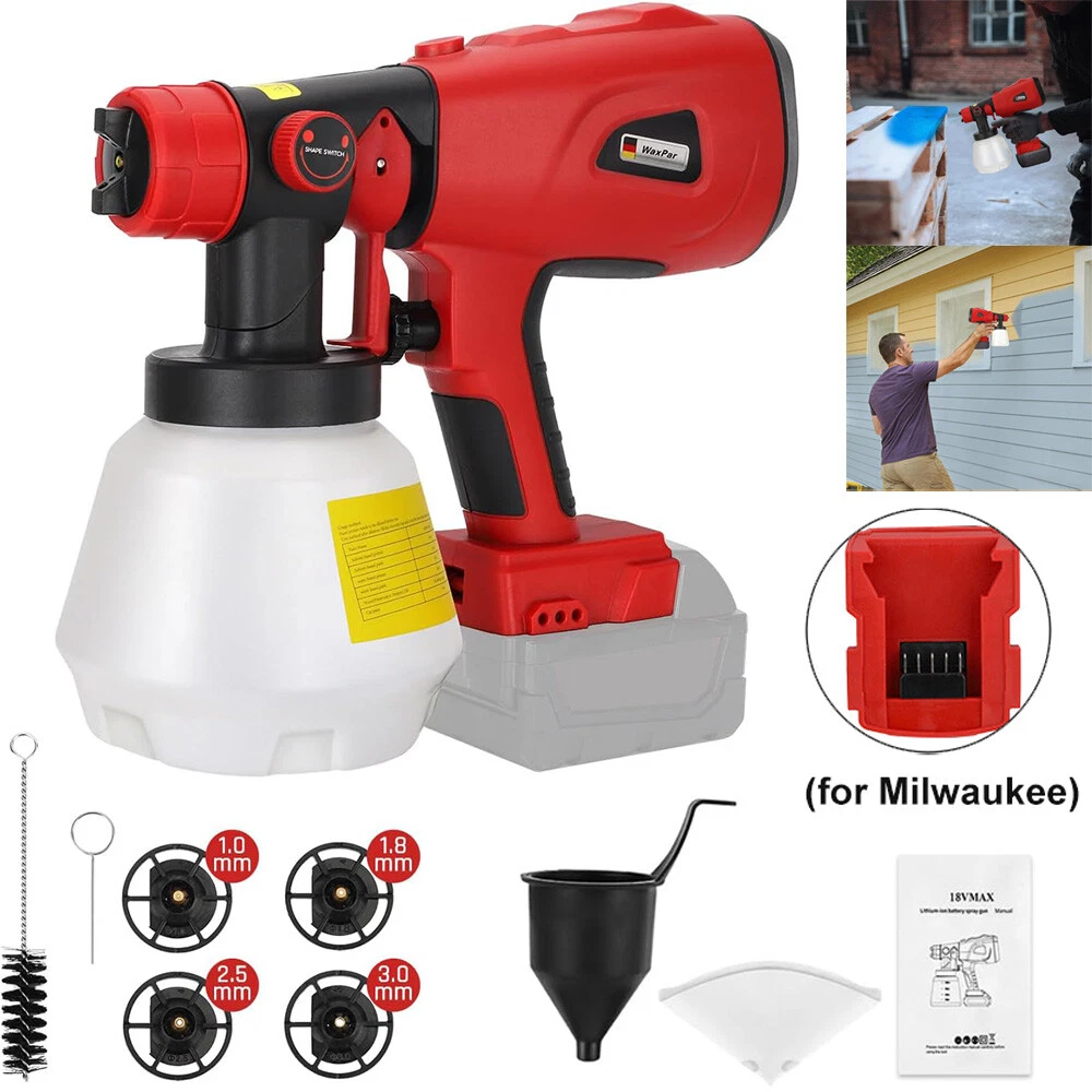 Cordless High Pressure Spray Gun Paint Sprayer HVLP Spray For Milwaukee ...