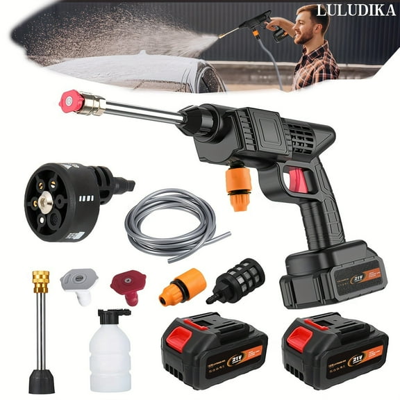 Cordless Power Pressure Washer 1000PSI, 2.5GPM Adjustment Portable ...