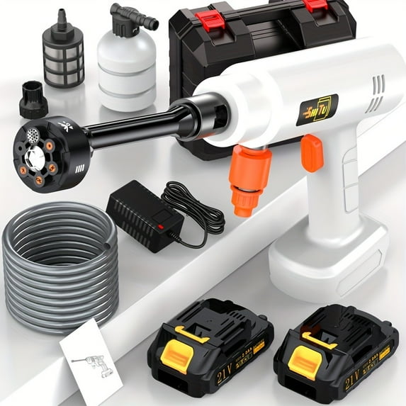 Cordless High-pressure Water Gun, Electric Car Wash Machine with ...