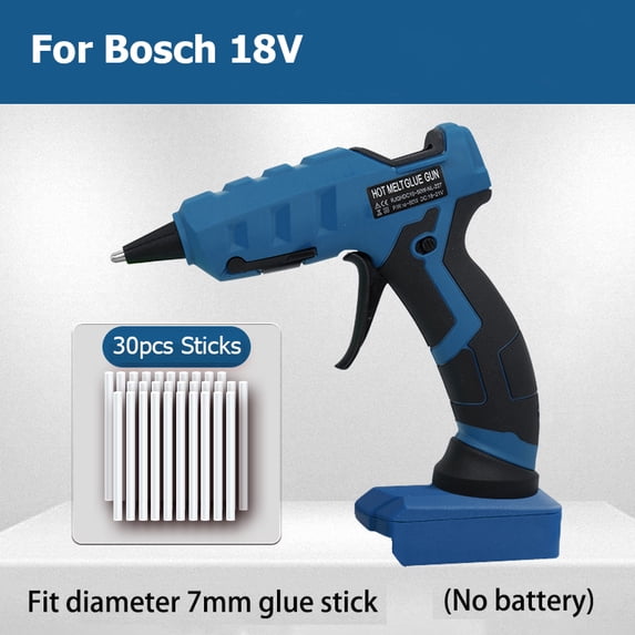Cordless Hot Melt Glue Gun For Bo*sch With 30 Sticks 18V Lithium ...