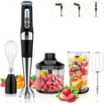 Cordless Immersion Blender: 4-in-1 Recharable Electric Hand Blender, 21 ...