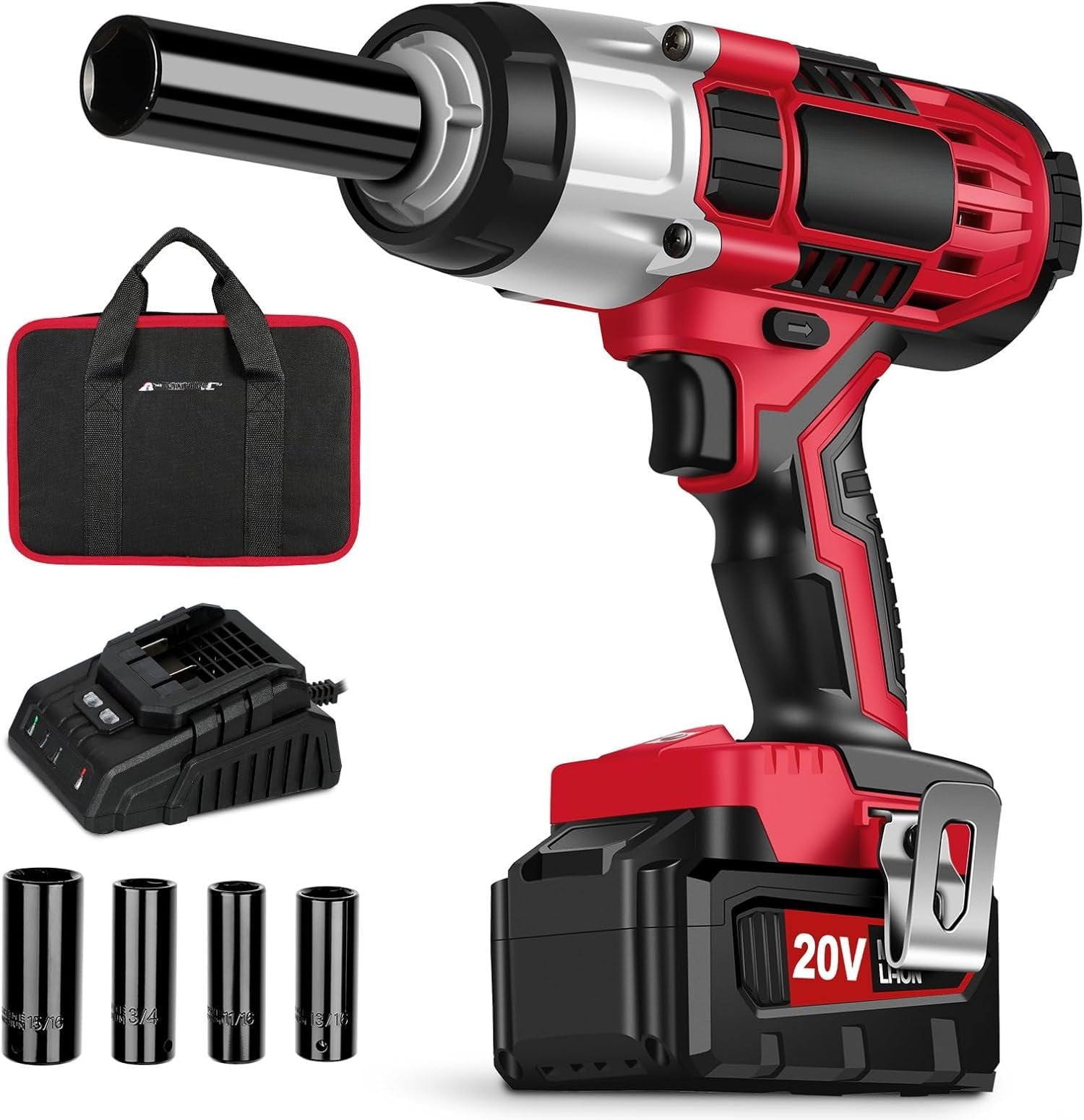 Cordless Impact Wrench, 1/2 Impact w/ Torque 330 ft lbs (450N.m ...