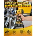 Cordless Impact Wrench 1/2 Inch, 800N.m(590 Ft-lbs) High Torque ...