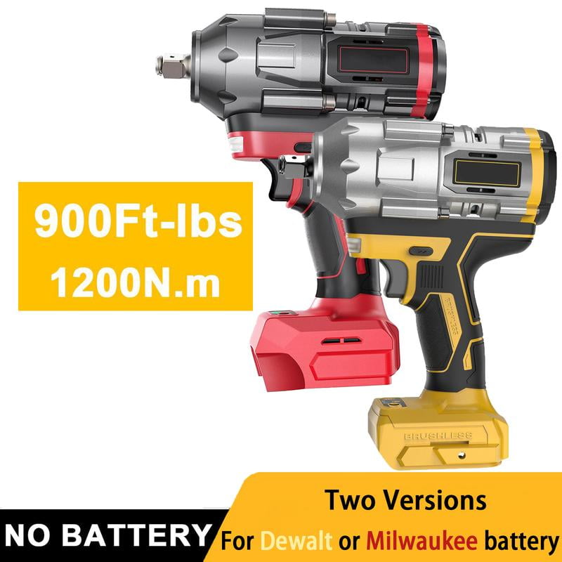 Cordless Impact Wrench 1/2 inch for DeWalt 20V Battery(Battery NOT Included!!), 900Ft-lbs (1200N ...