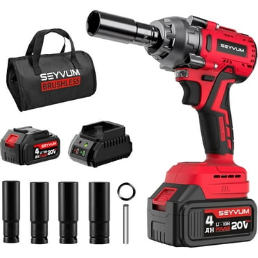 Cordless Electric Impact Wrench Gun 1/2'' High Power Driver Li-ion Battery 18V - Walmart.com