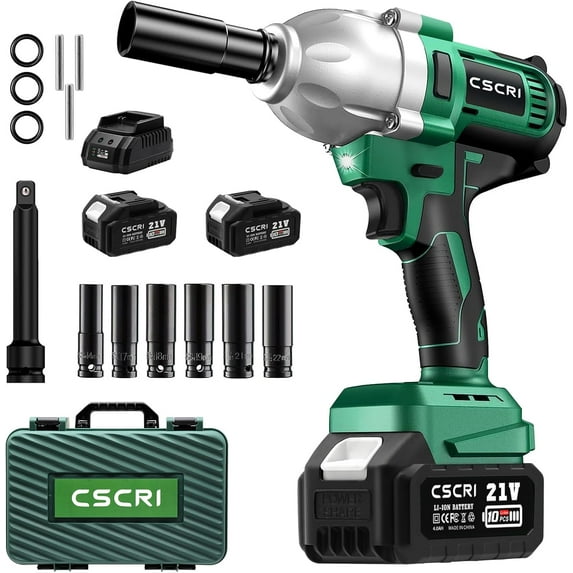 Cordless Impact Wrench Kit 1/2 inch Brushless, Max Torque 740Ft-lbs ...