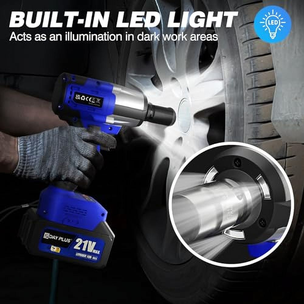 Cordless Impact Wrench Kit 310 Ft-lbs, 1/2 Inch Electric Brushless ...