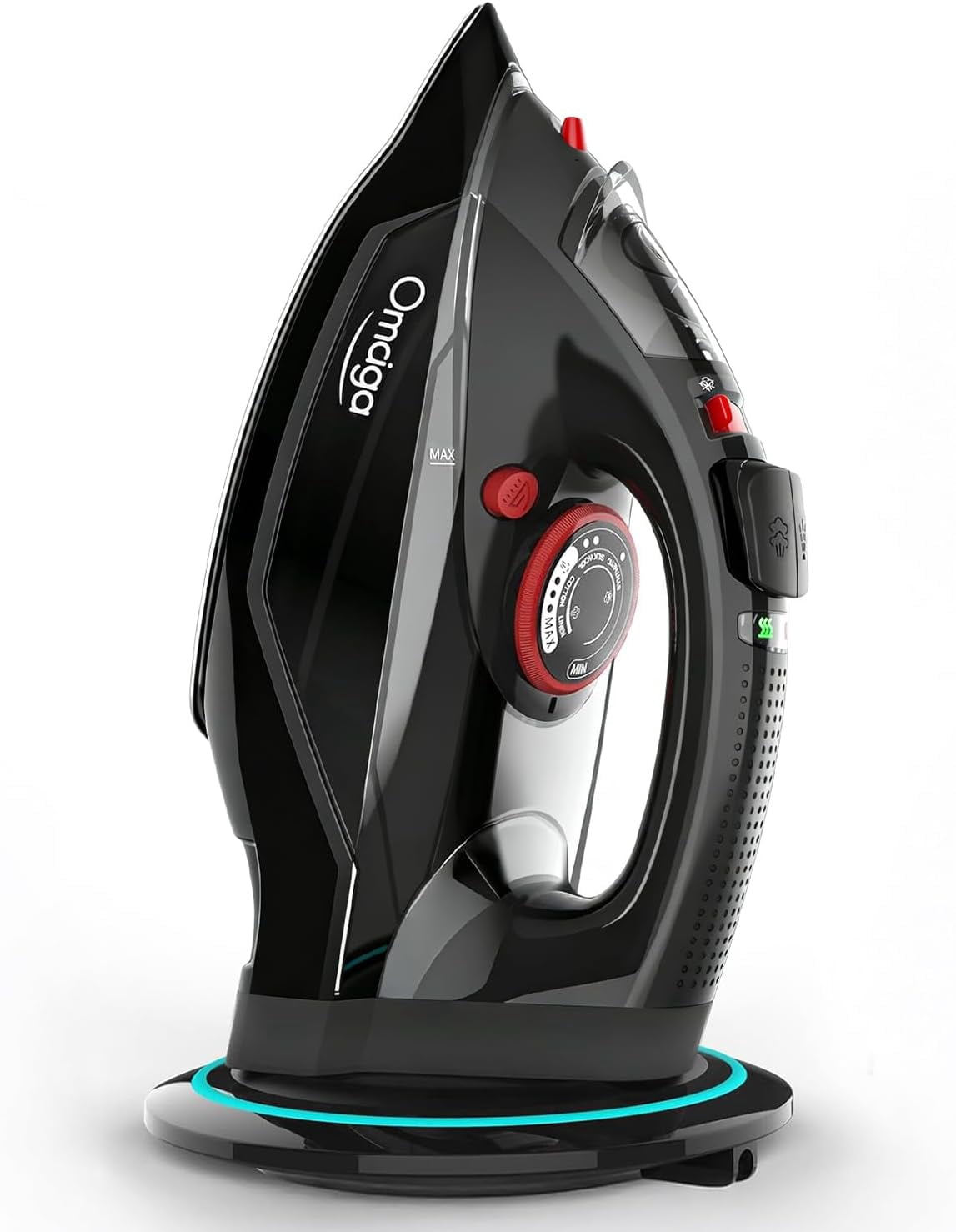 Cordless Iron for Clothes, 1500W Steam Iron with Non-Stick Ceramic ...