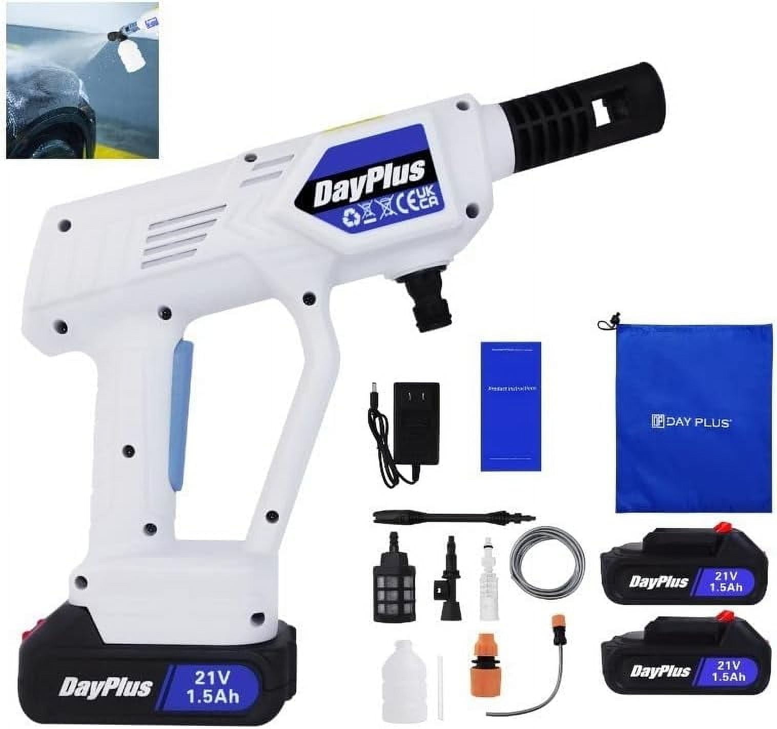 Cordless Jet Wash Power Washer 21V Electric Cordless Pressure Washer ...