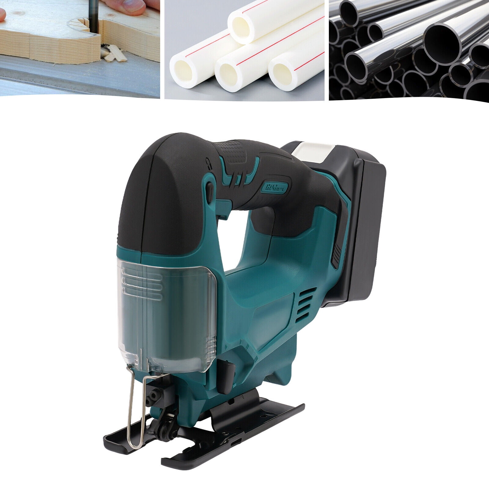 Cordless Jig Saw with Battery & Charger, Cordless Woodworking Cutting ...