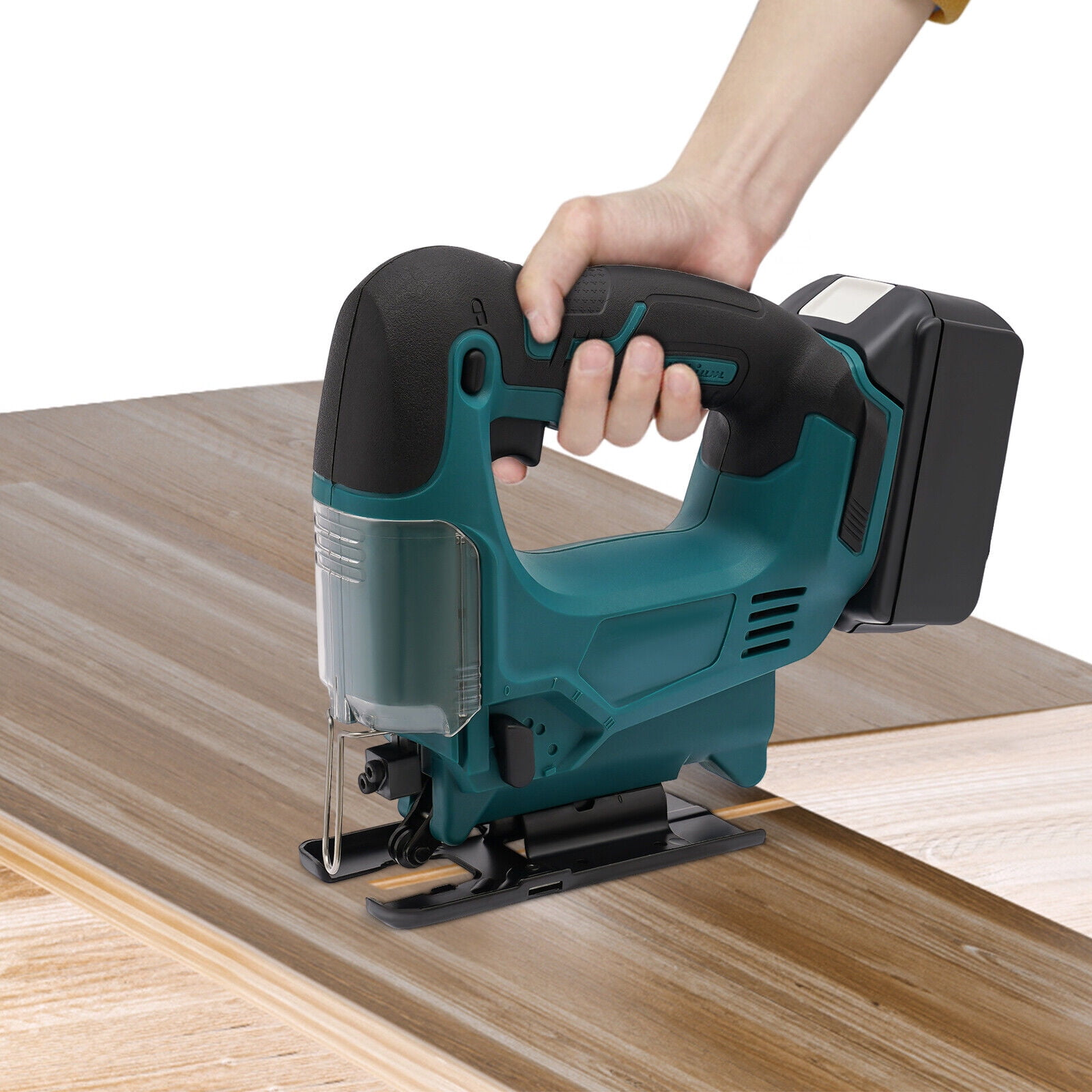 Cordless Jig Saw with Battery & Charger, Woodworking Cutting Jigsaw ...