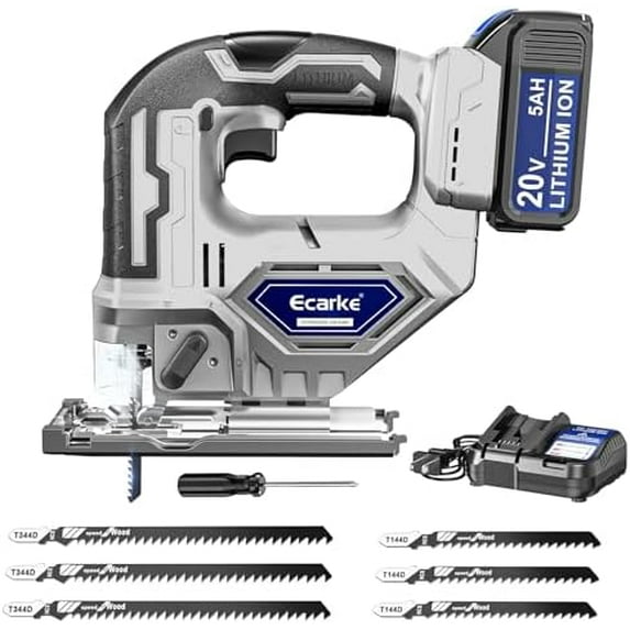 Cordless Jigsaw Compatible with Dewalt 20V, Brushless Motor, Variable ...