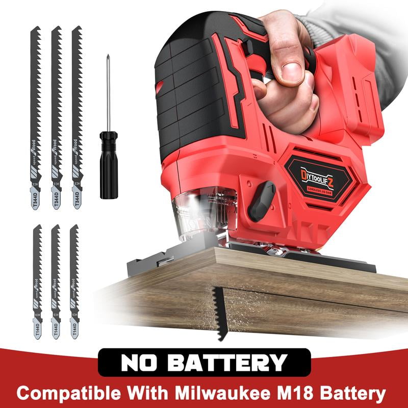 Cordless Jigsaw for Milwaukee M18 Battery(NO Battery!!), Brushless Jig ...