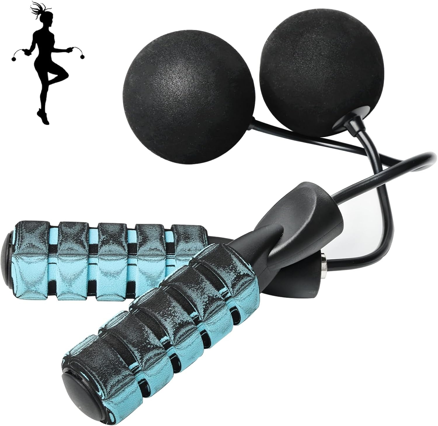 Cordless Jump Rope for Fitness with Indoor Jumping Rope Weighted ...