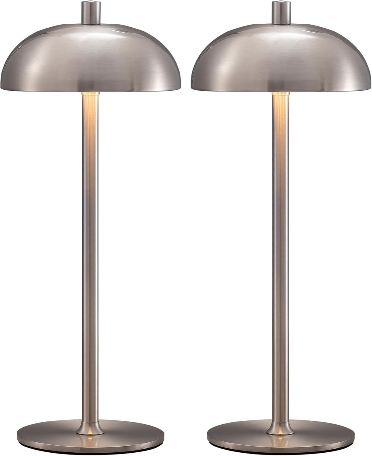 Cordless LED 12" Small Table Lamps Set of 2, Modern Portable Desk Lamp ...