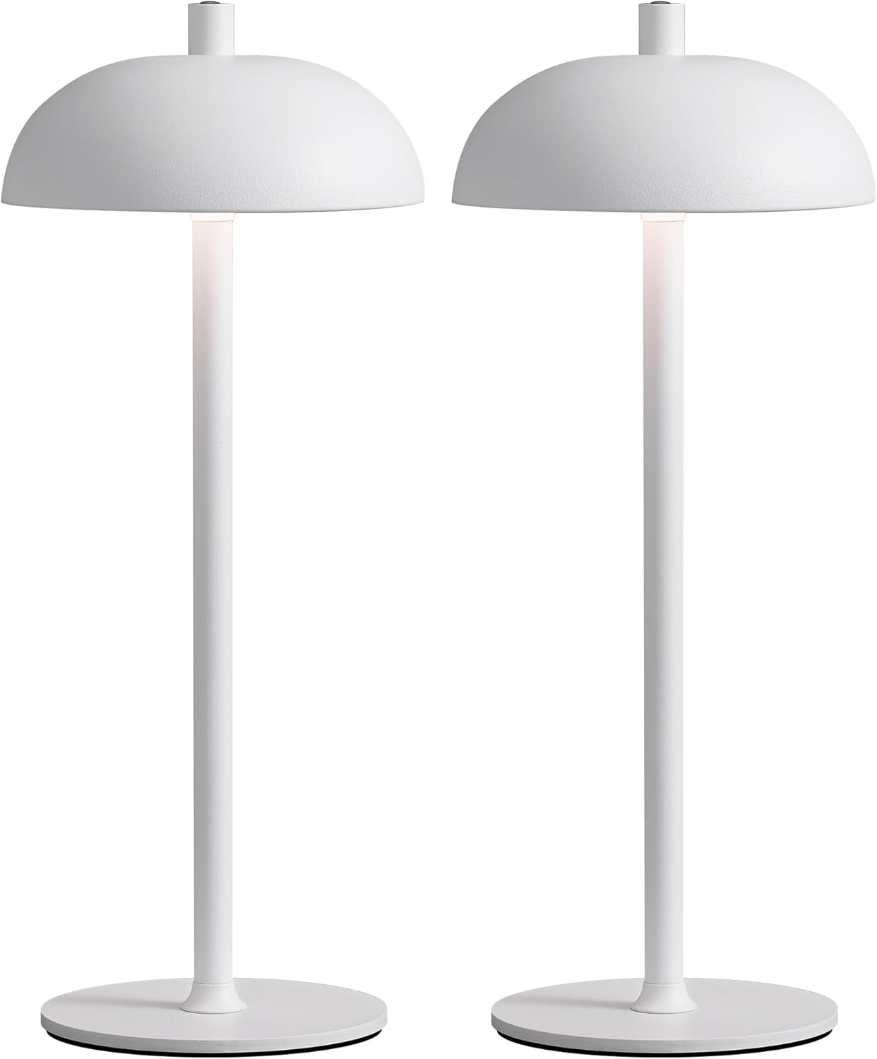 Cordless LED 12" Small Table Lamps Set of 2, Modern Portable Desk Lamp ...