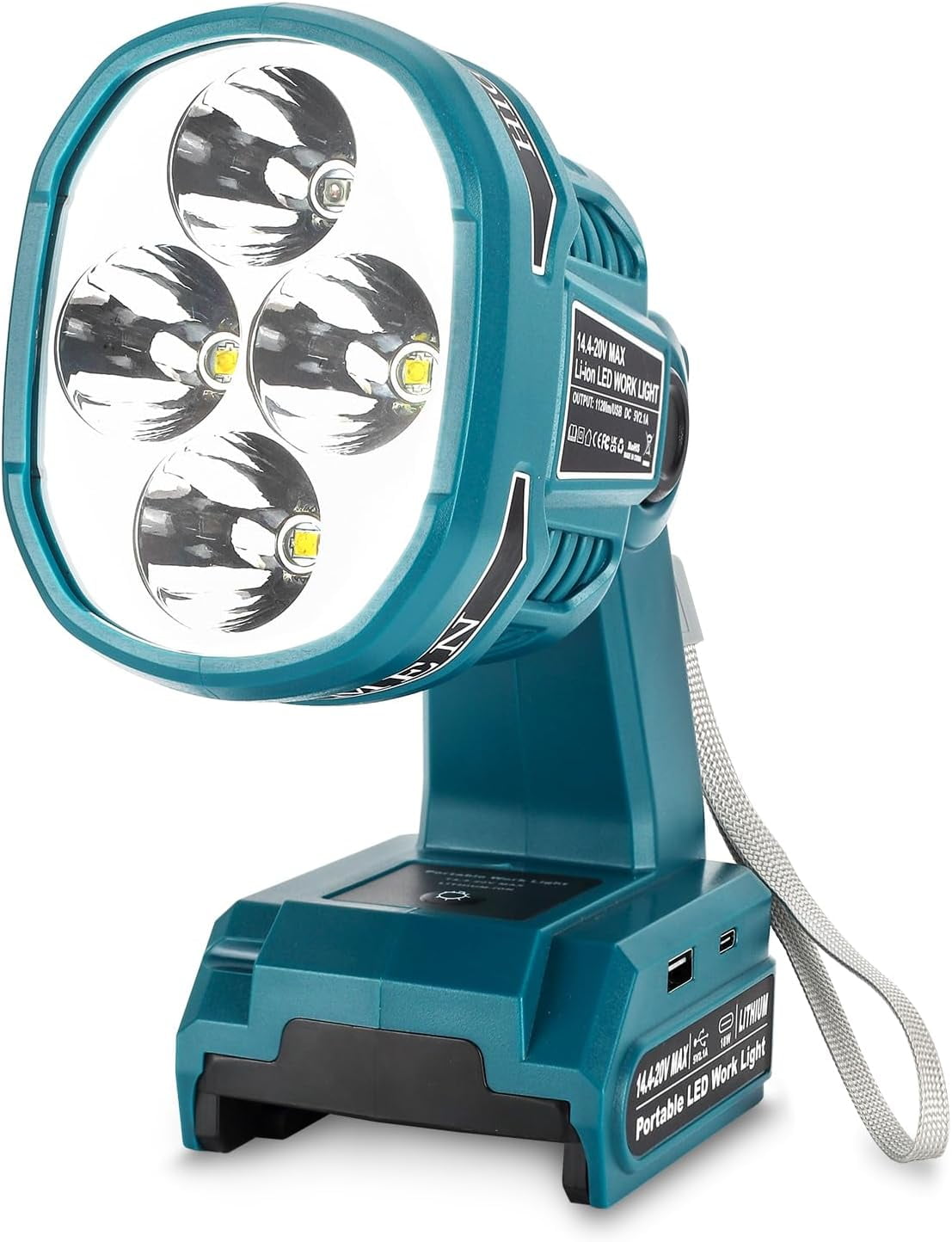 Cordless LED Flashlight for Bosch 18v Battery, 22W LED Work Light with ...