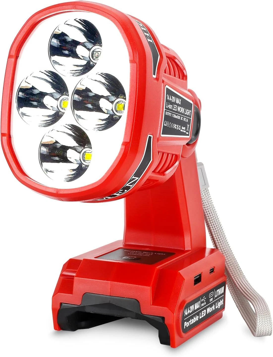 Cordless LED Flashlight for Craftsman V20 Battery 22W LED Work Light ...