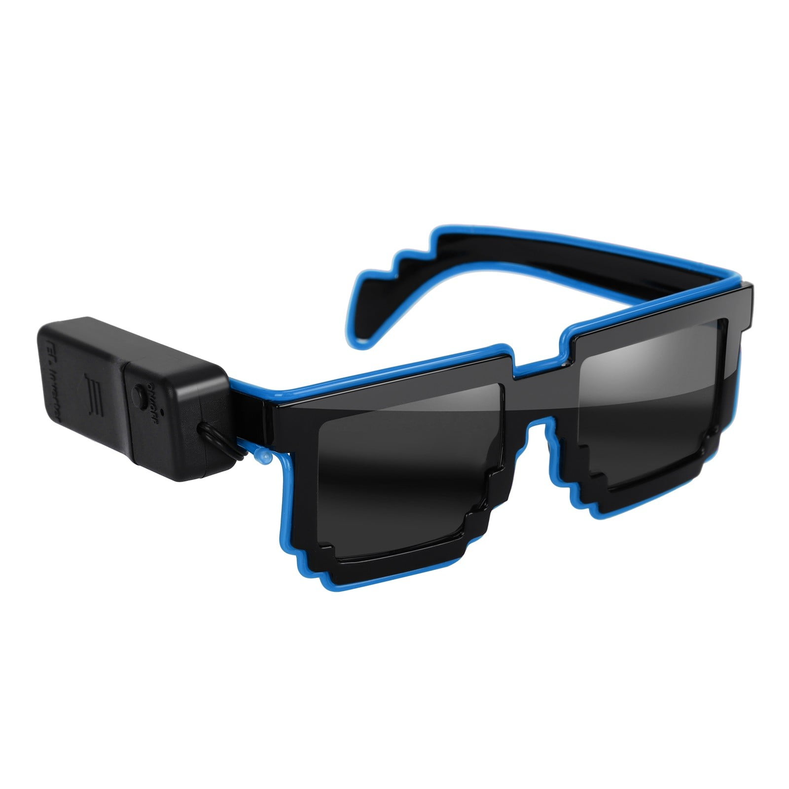 Cordless LED Neon Sunglasses 4 Mode Glowing for Rave Parties and Events ...
