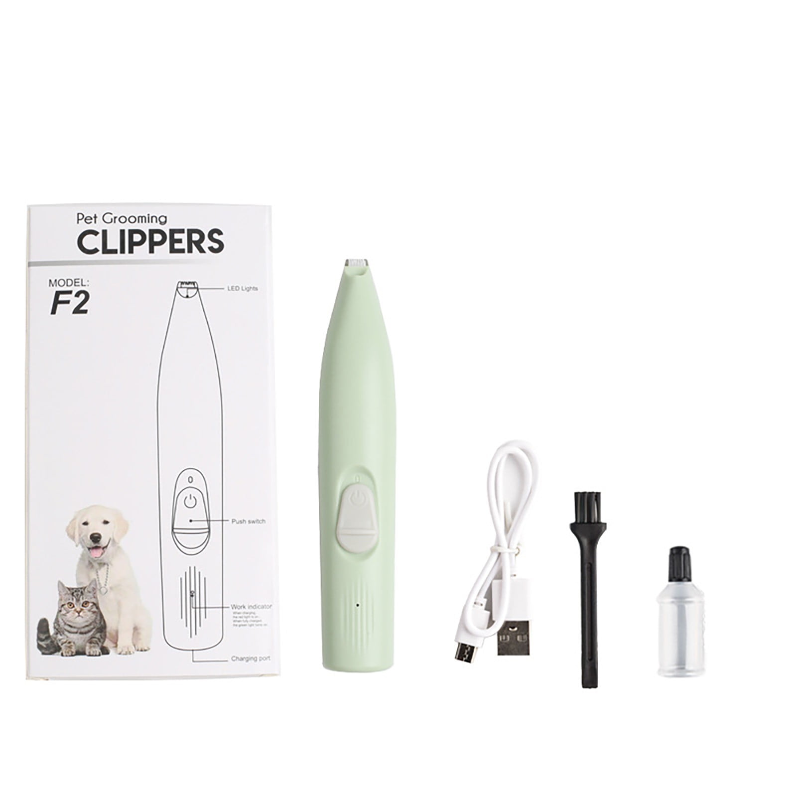 Cordless LED Pet Hair Remover: Rechargeable & Efficient Grooming Tool ...