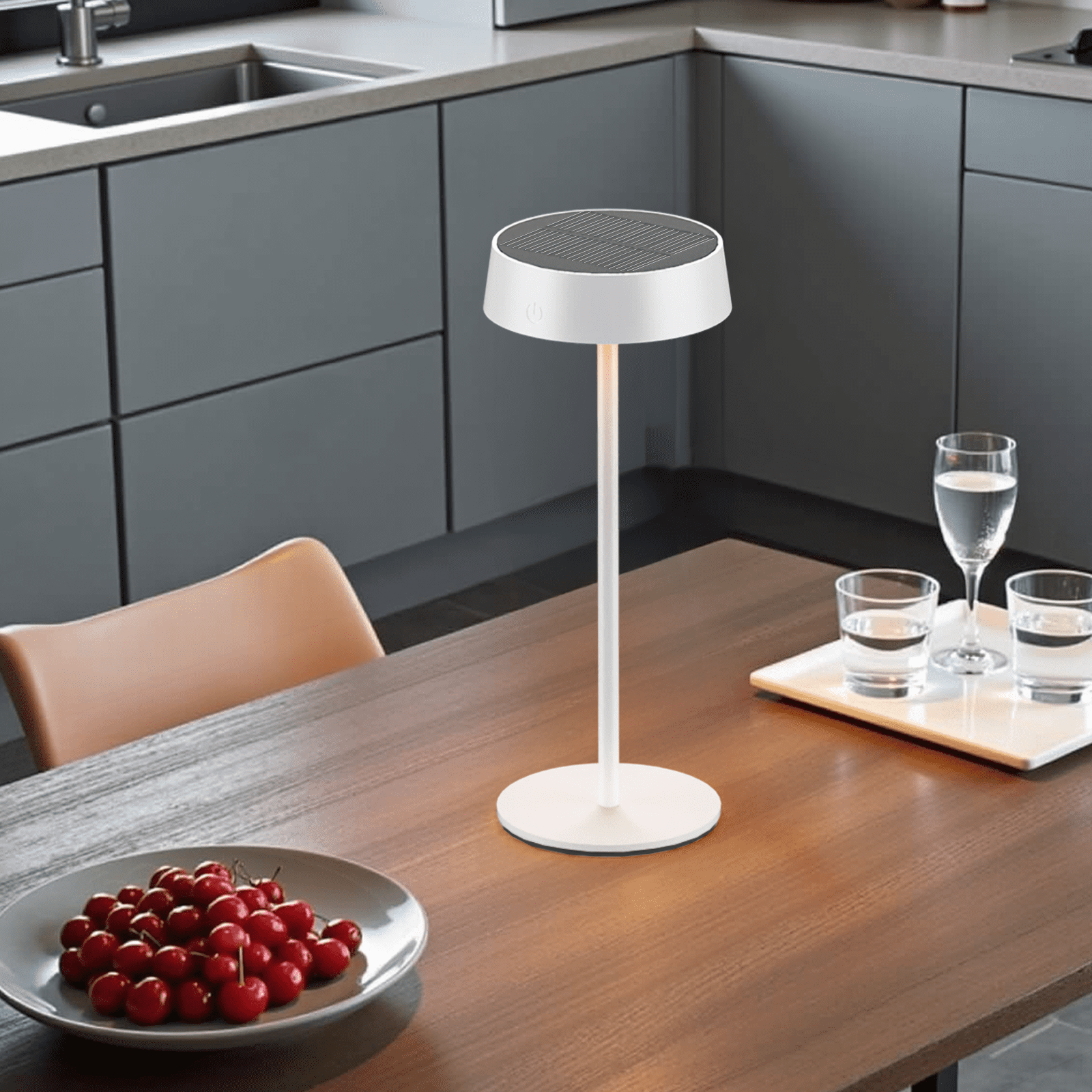 Cordless LED Table Lamp, USB Rechargeable + Solar Powered Outdoor Lamps ...