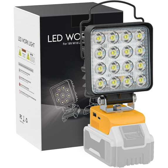 Cordless LED Work Light Compatible with 20v Battery, 70W 7000LM ...