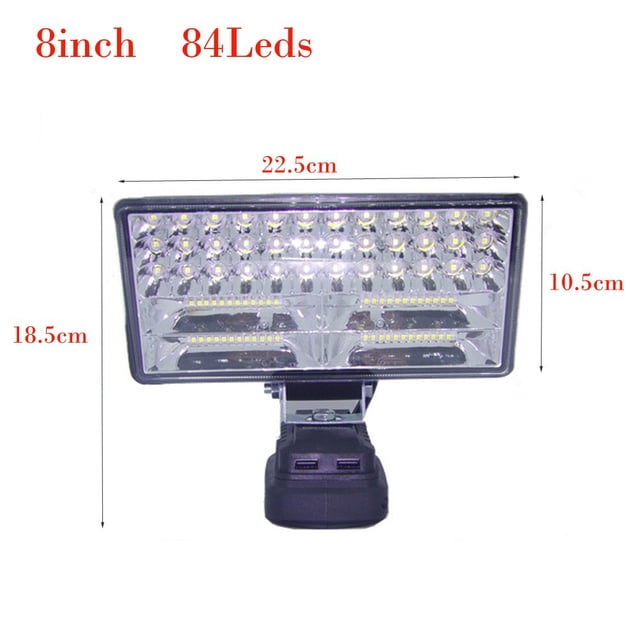 Cordless LED Work Light for 18V battery Handheld Flashlight USB Charing ...