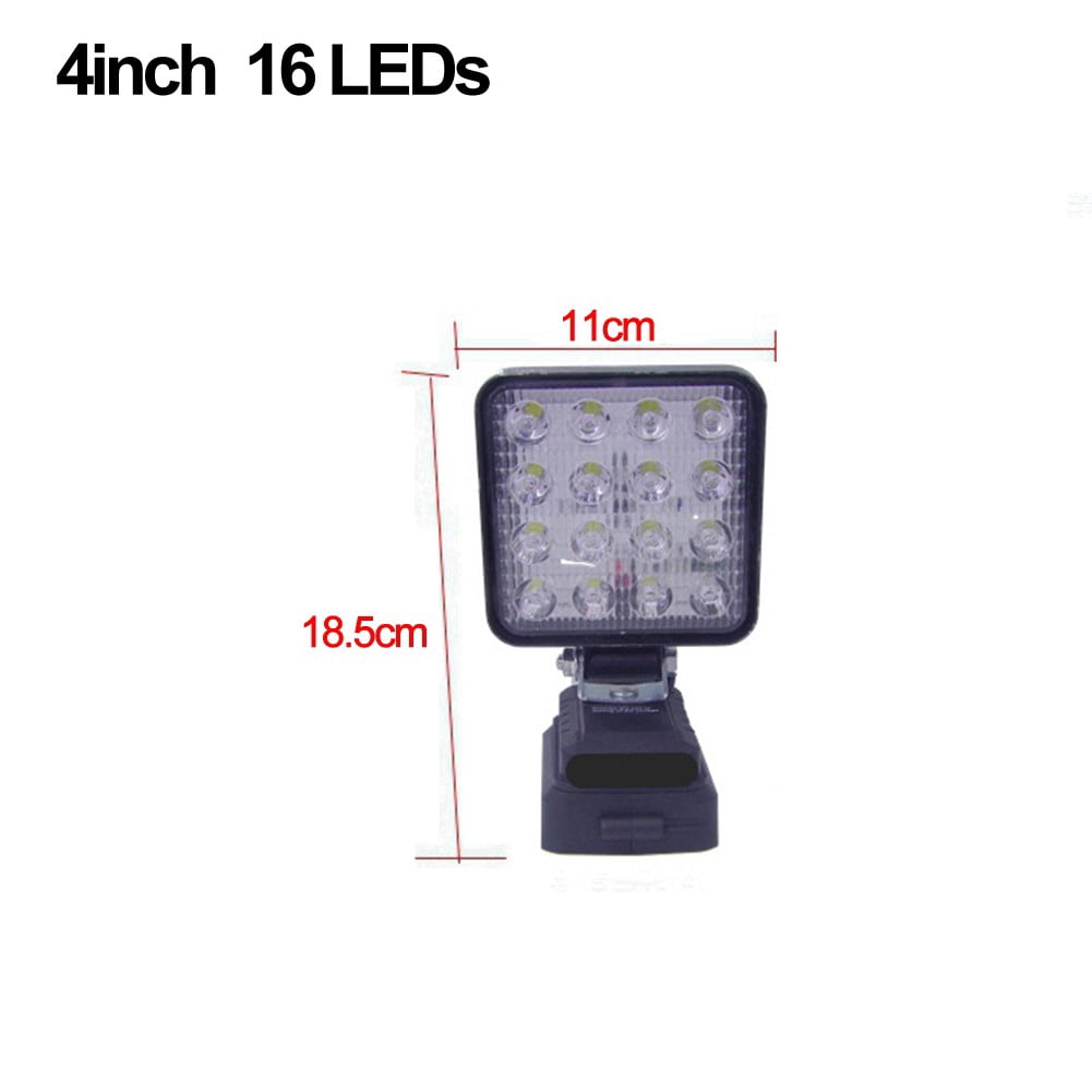 Cordless LED Work Light for 20v battery Flashlight Job Site Lighting ...
