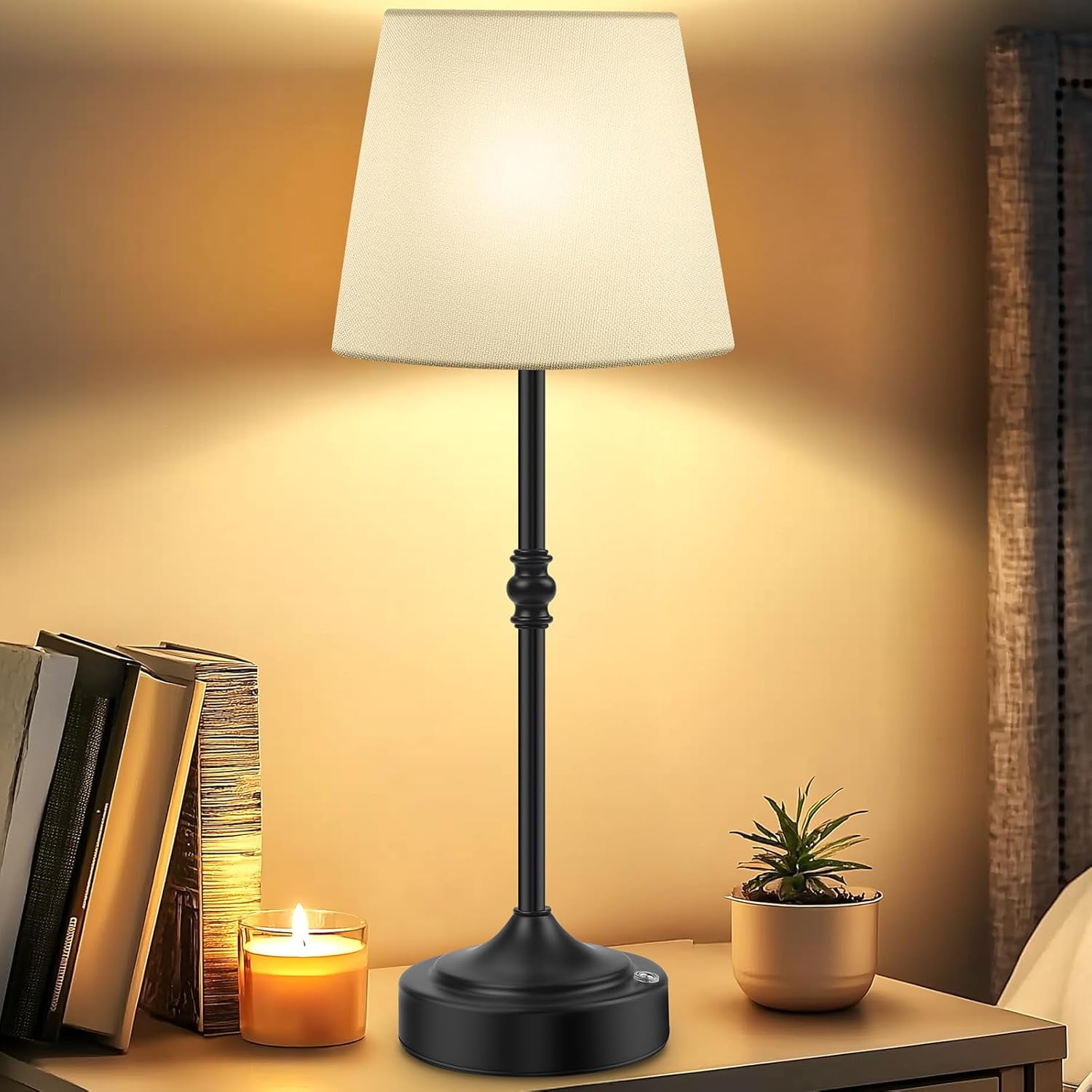 Cordless Lamp Rechargeable LED Table Lamp, 5000mAh Battery Operated, 3 ...