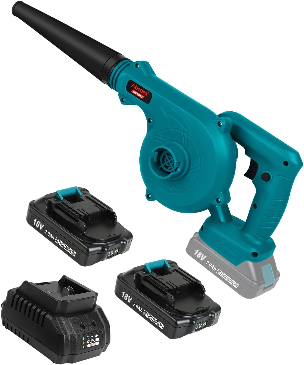 Cordless Leaf Blower with 2 Batteries and Charger,2-in-1 Lightweight ...