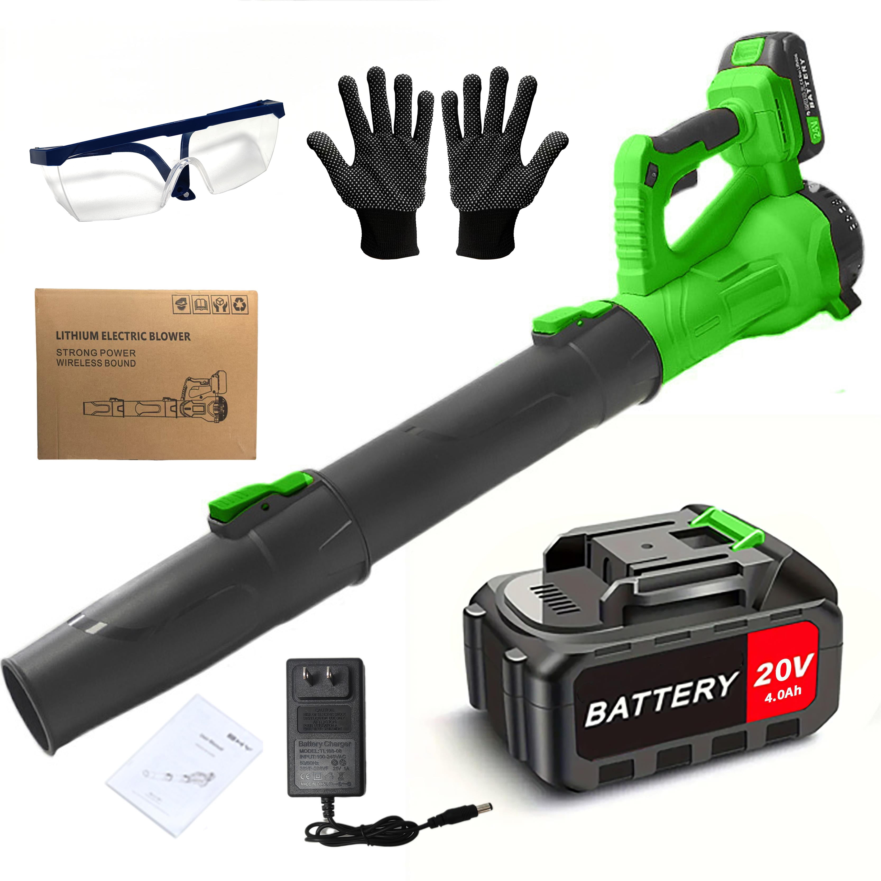 (HJG)--Cordless Leaf Blower 20V Electric Leaf Blower With4.0Ah Batteries And Fast Charger ...