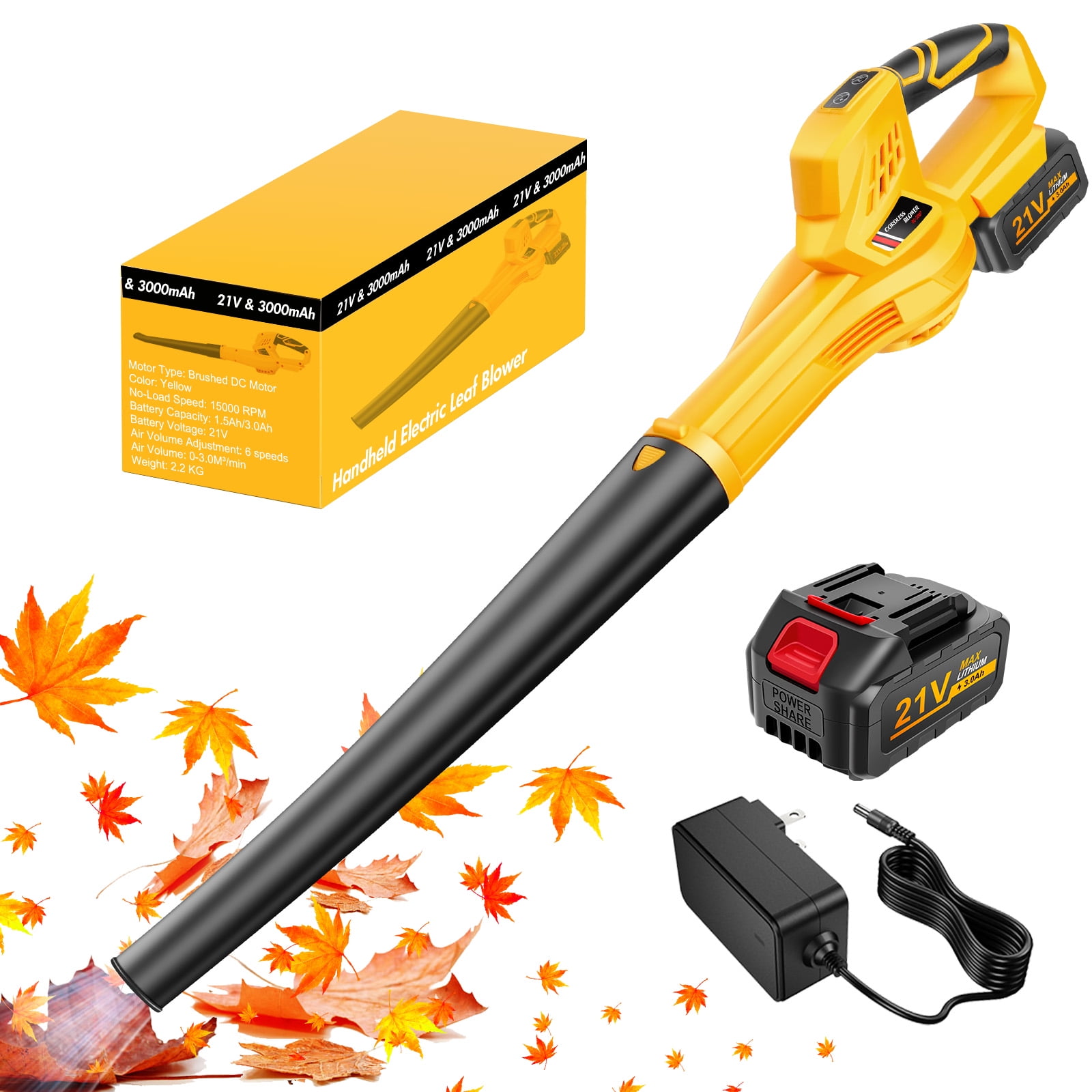 Customer reviews for Cordless Leaf Blower, 21V Leaf Blower with 1 ...