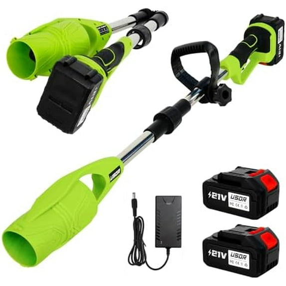 Cordless Leaf Blower,290000RPM Foldable Leaf Blower with 4.0Ah*2 ...