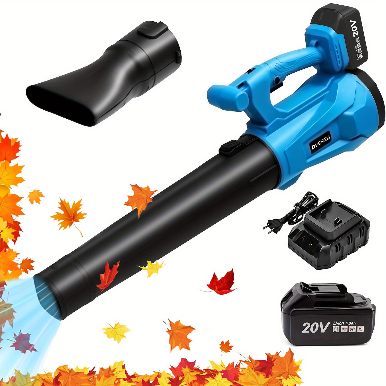 Cordless Leaf Blower, 420 CFM 150 MPH 6-Speed Adjustment, Handheld ...