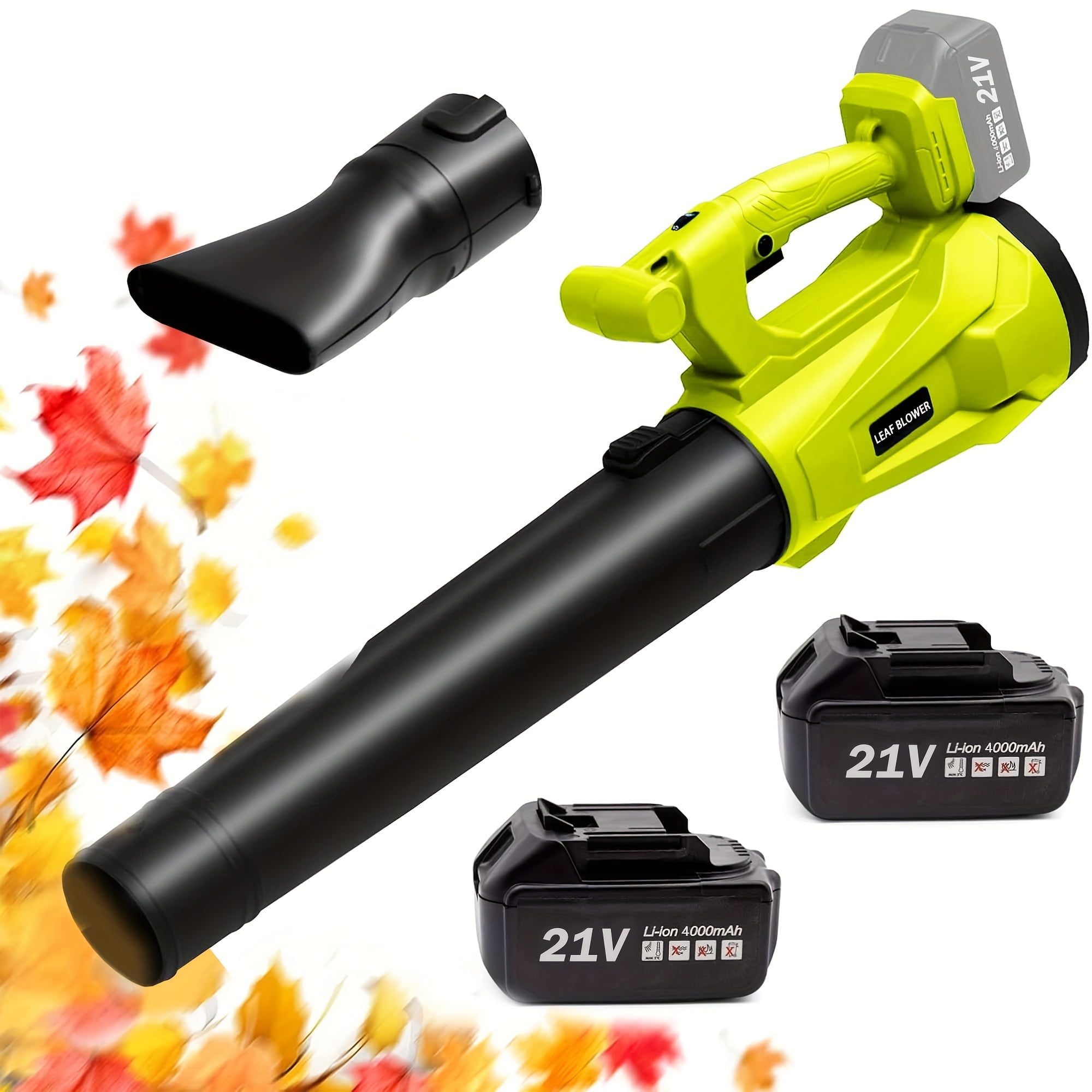 Gewna Cordless Leaf Blower with 2 Batteries and Charger, 420 CFM 150 ...