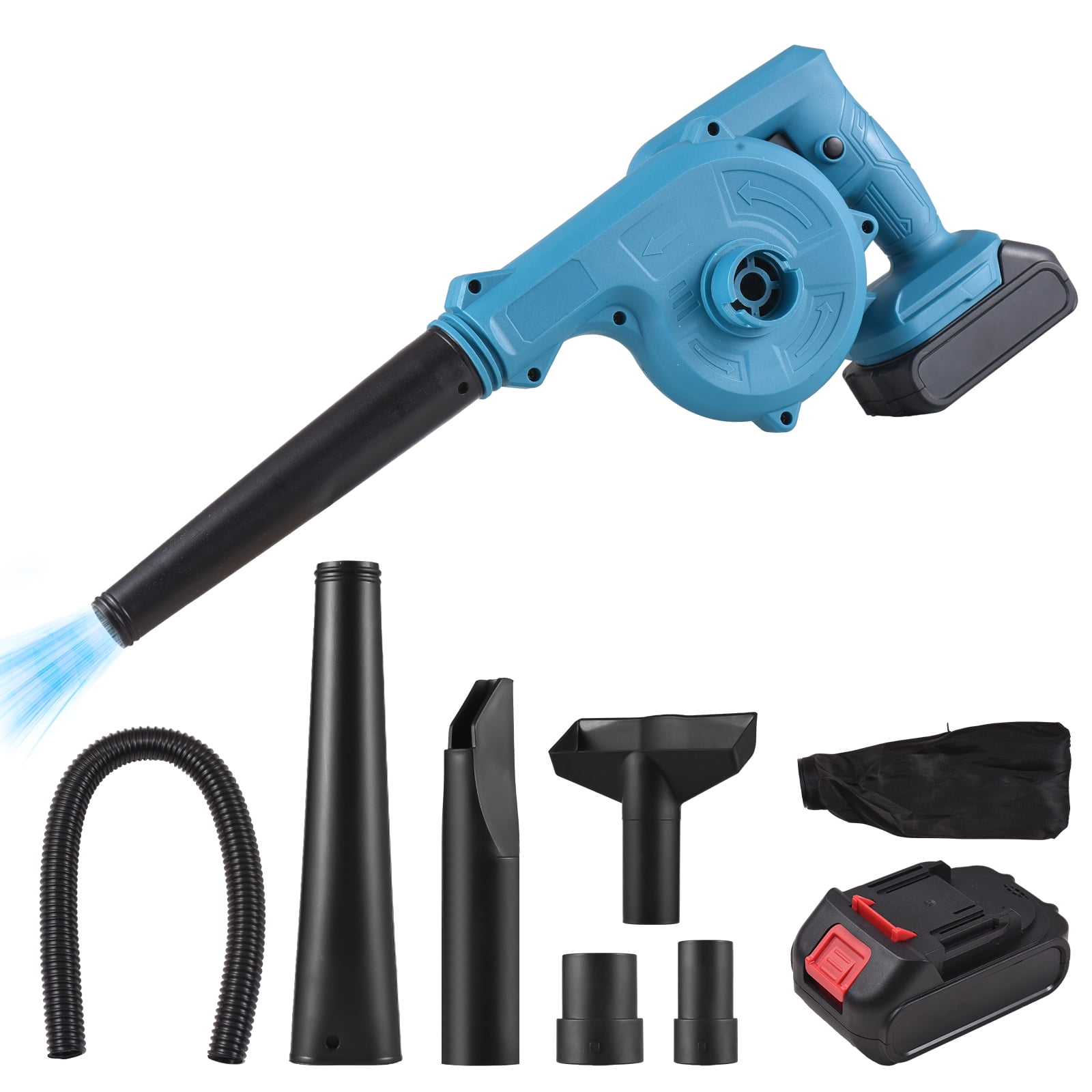 Cordless Leaf Blower with Battery 2-in-1 21V Cordless Electric Blower ...