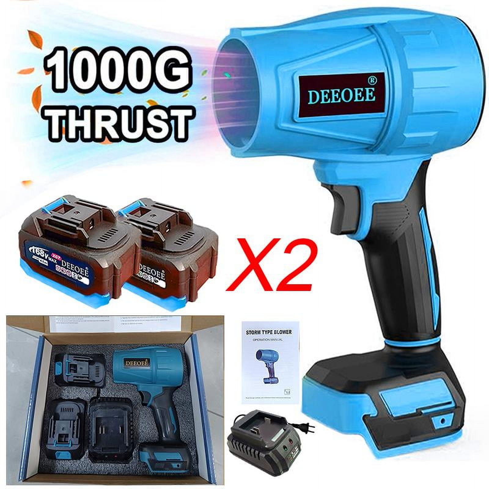 Cordless Leaf Blower Violent TurboFan,Brushless Pure Copper Motor Jet ...