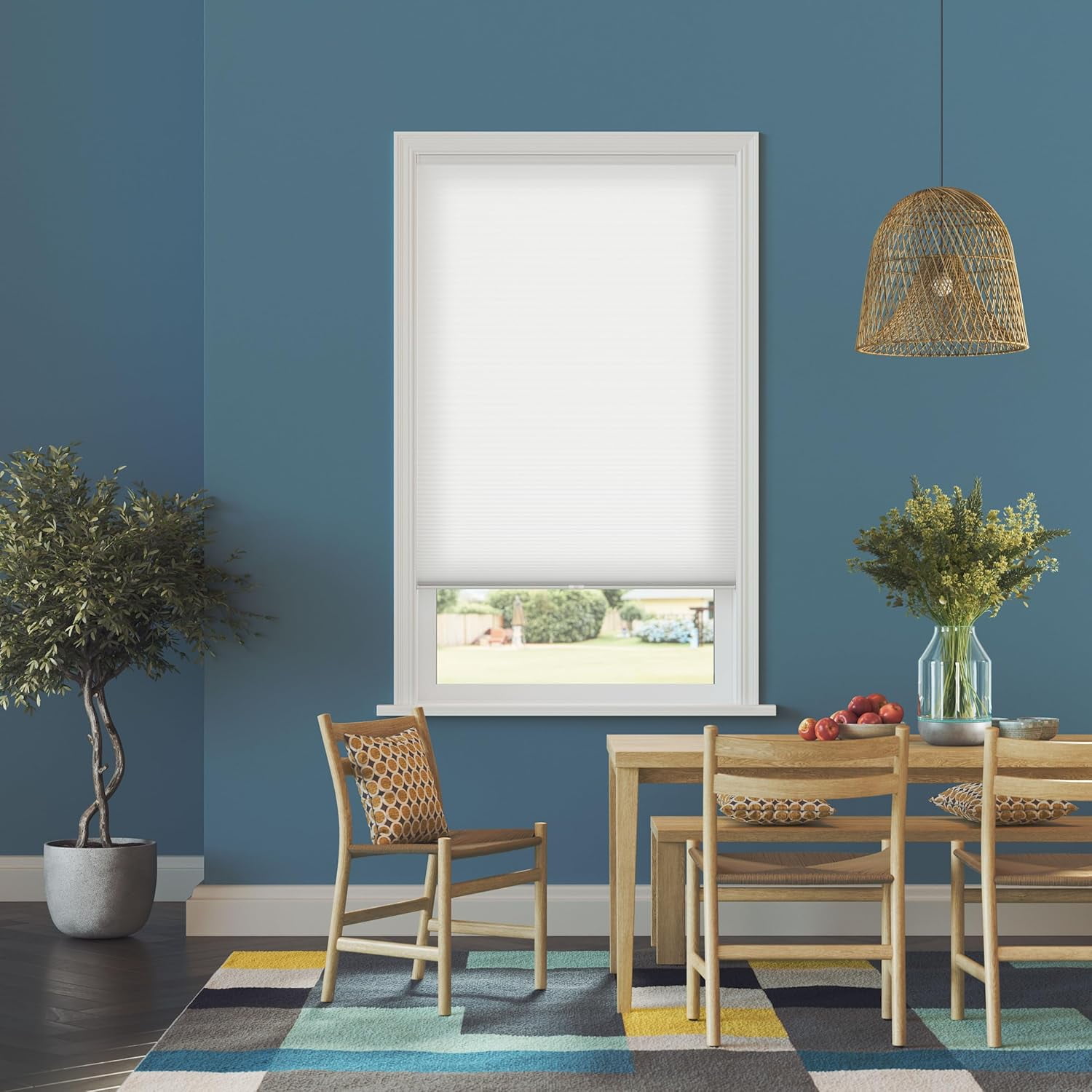 Cordless Light Filtering Cellular Shades for Windows - 31.5" W x 64" L ...