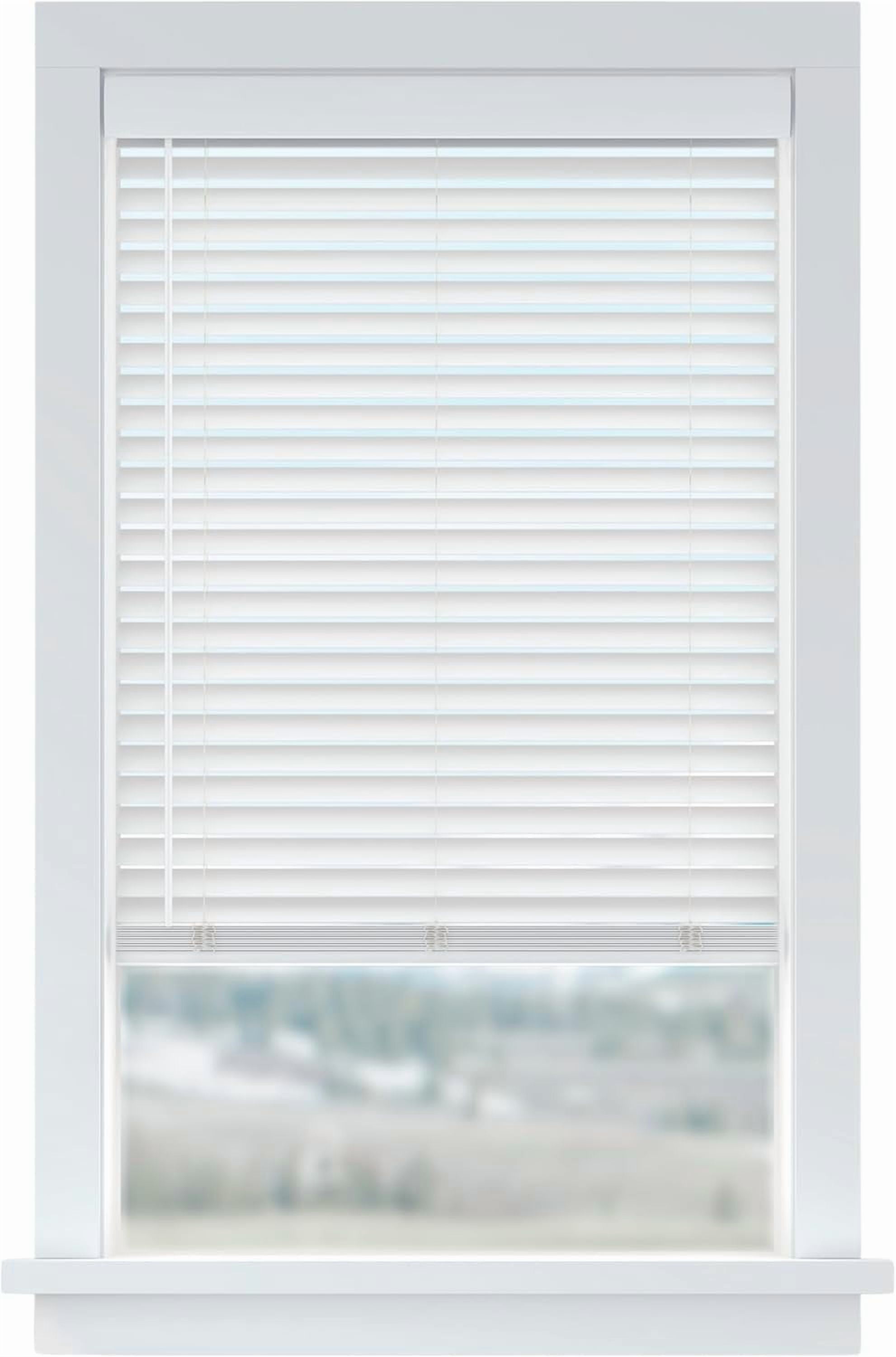 Cordless Light Filtering Faux Wood Blinds Easy to Install 2\u201D ...
