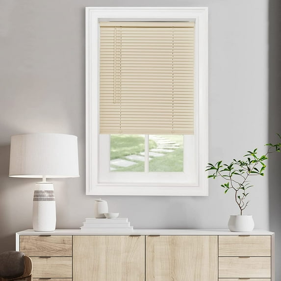 Cordless Light Filtering Mini Blind - 27 Inch Width, 64 Inch Length, 1 ...