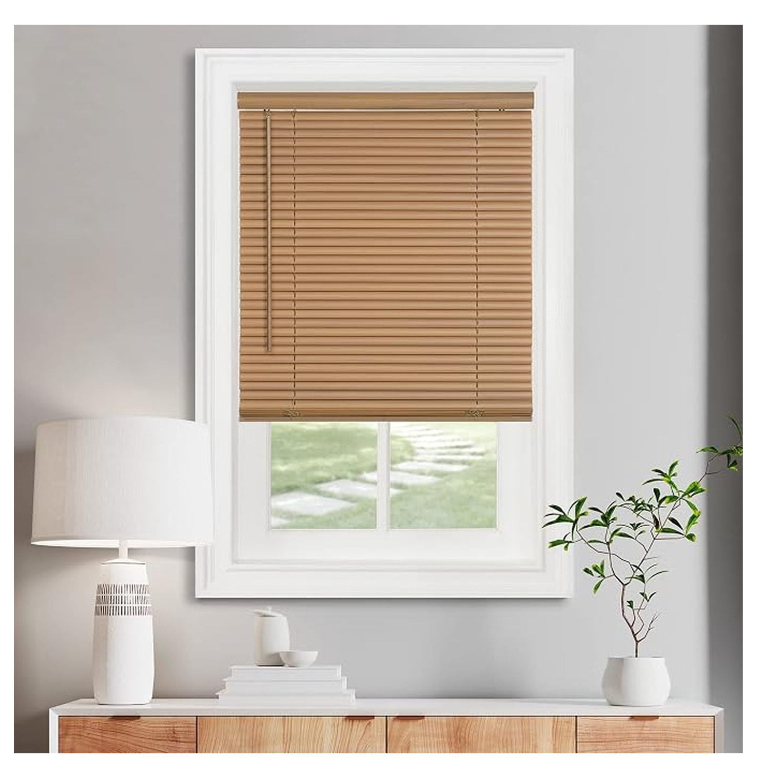 Cordless Light Filtering Mini Blind - 31 Inch Width, 72 Inch Length, 1 ...