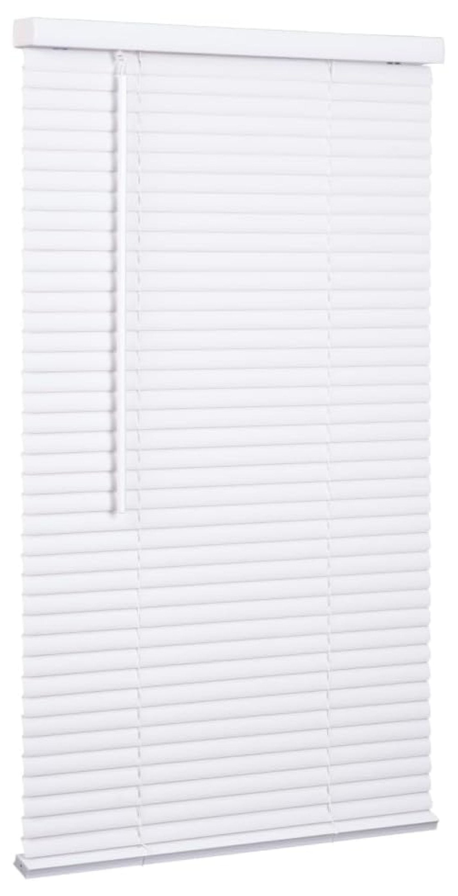 Cordless Mini Blind, 1" Vinyl Slats, 24" Wide x 72" Long - White ...