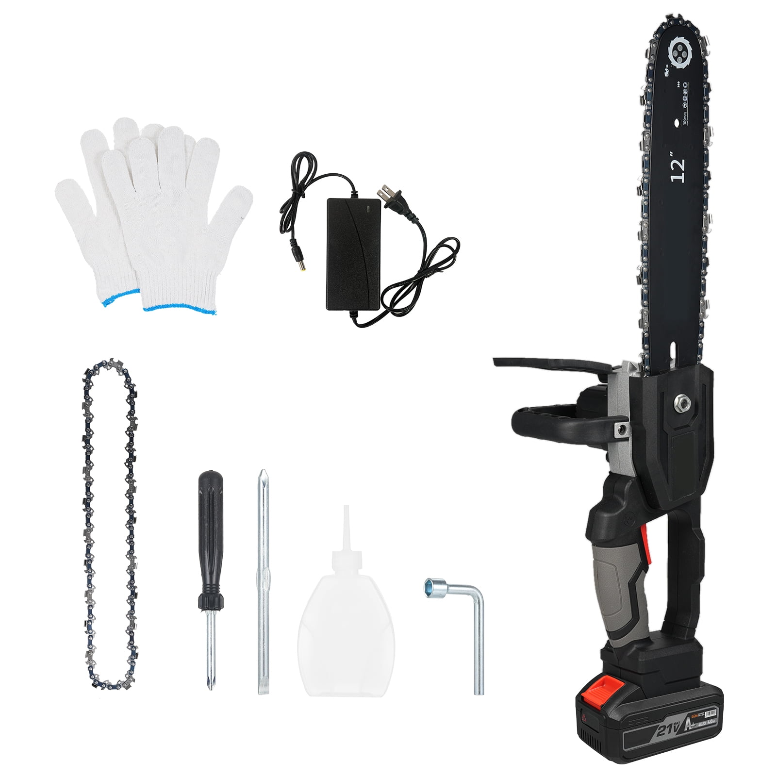 Cordless Mini Chainsaw, 12-INCH Electric Power Chainsaw, Battery ...