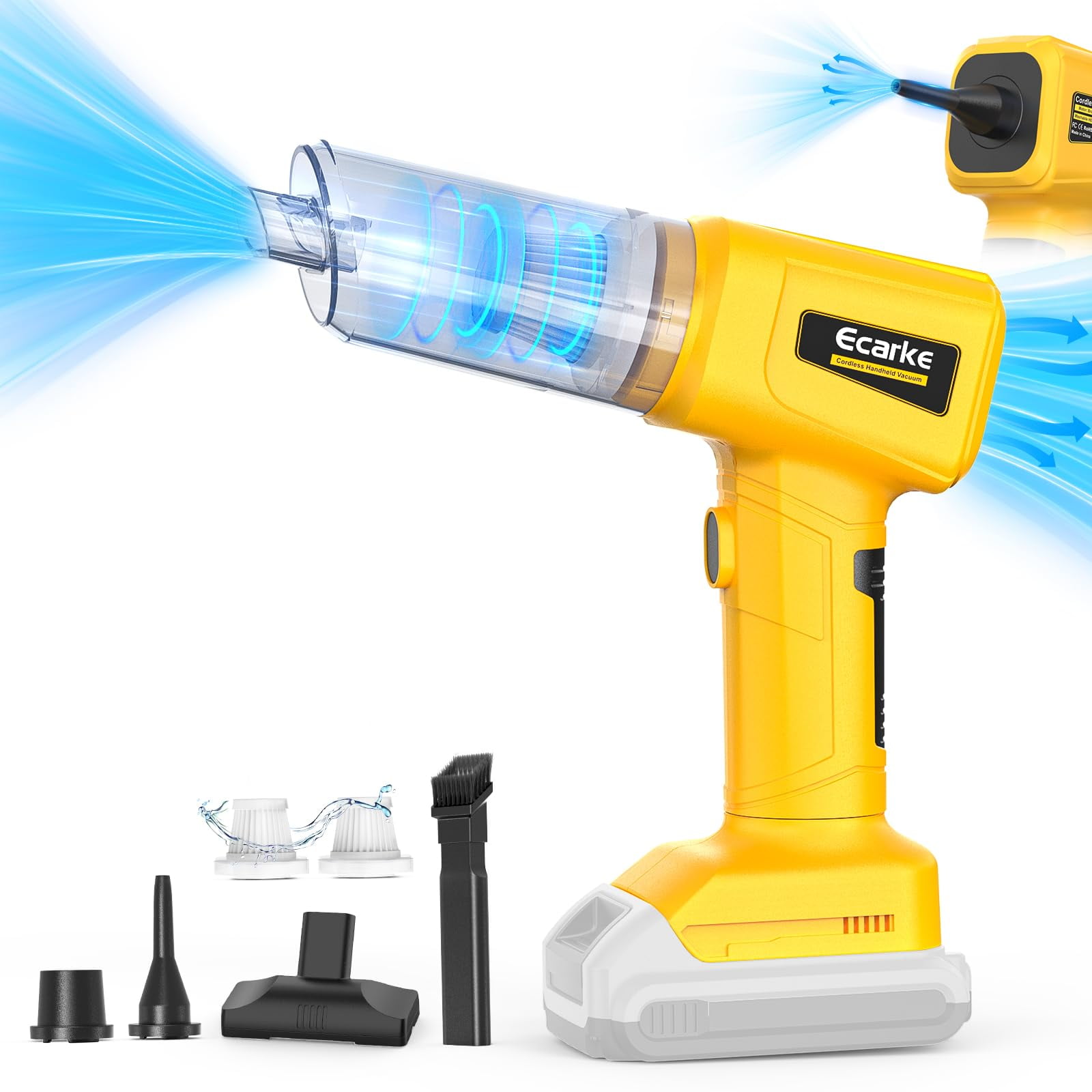 Cordless Mini Handheld Vacuum Cleaner for DeWalt 20V Battery, 23KPa ...