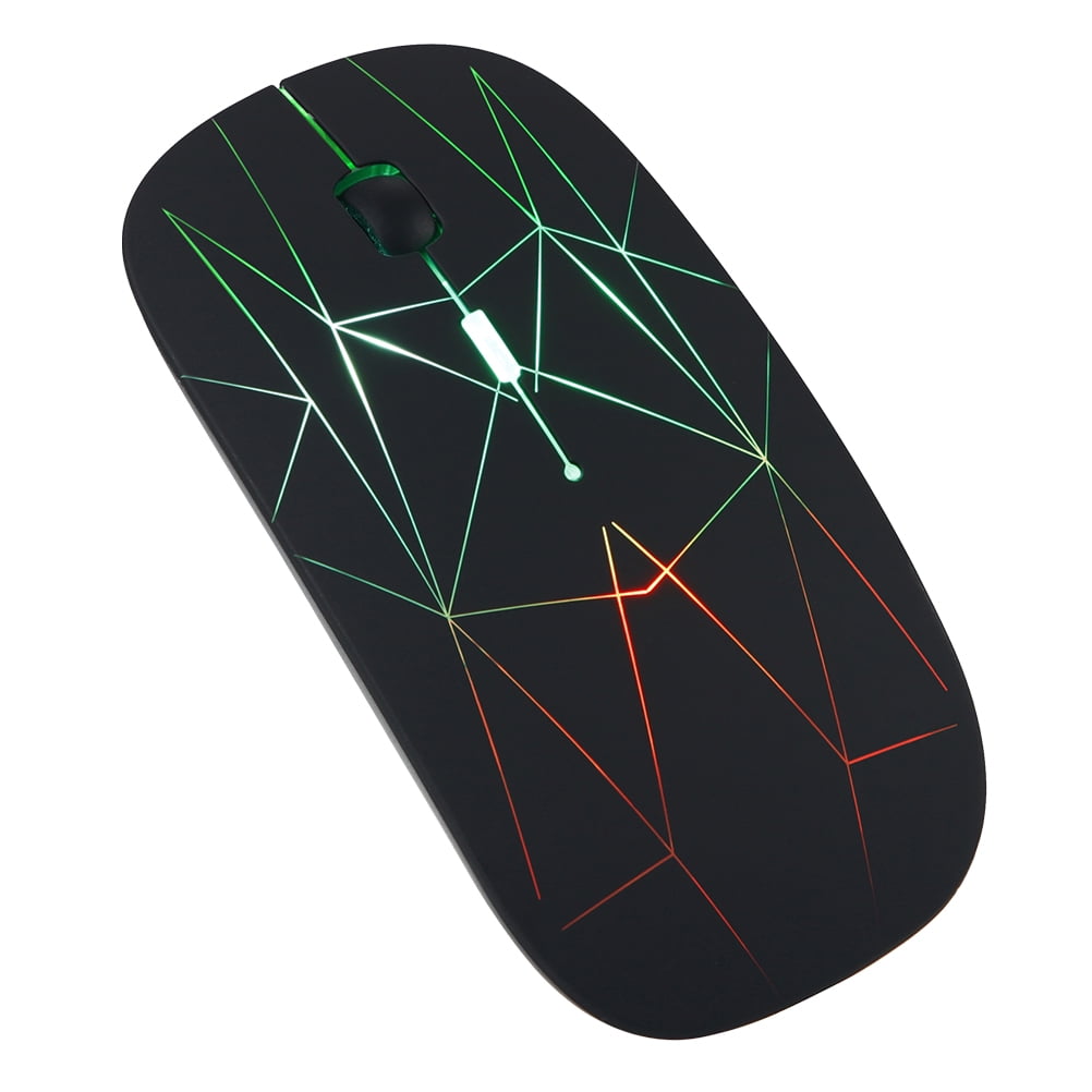 Cordless Mouse Triple Gear Adjustable Optical Mouse RGB LED Wireless ...
