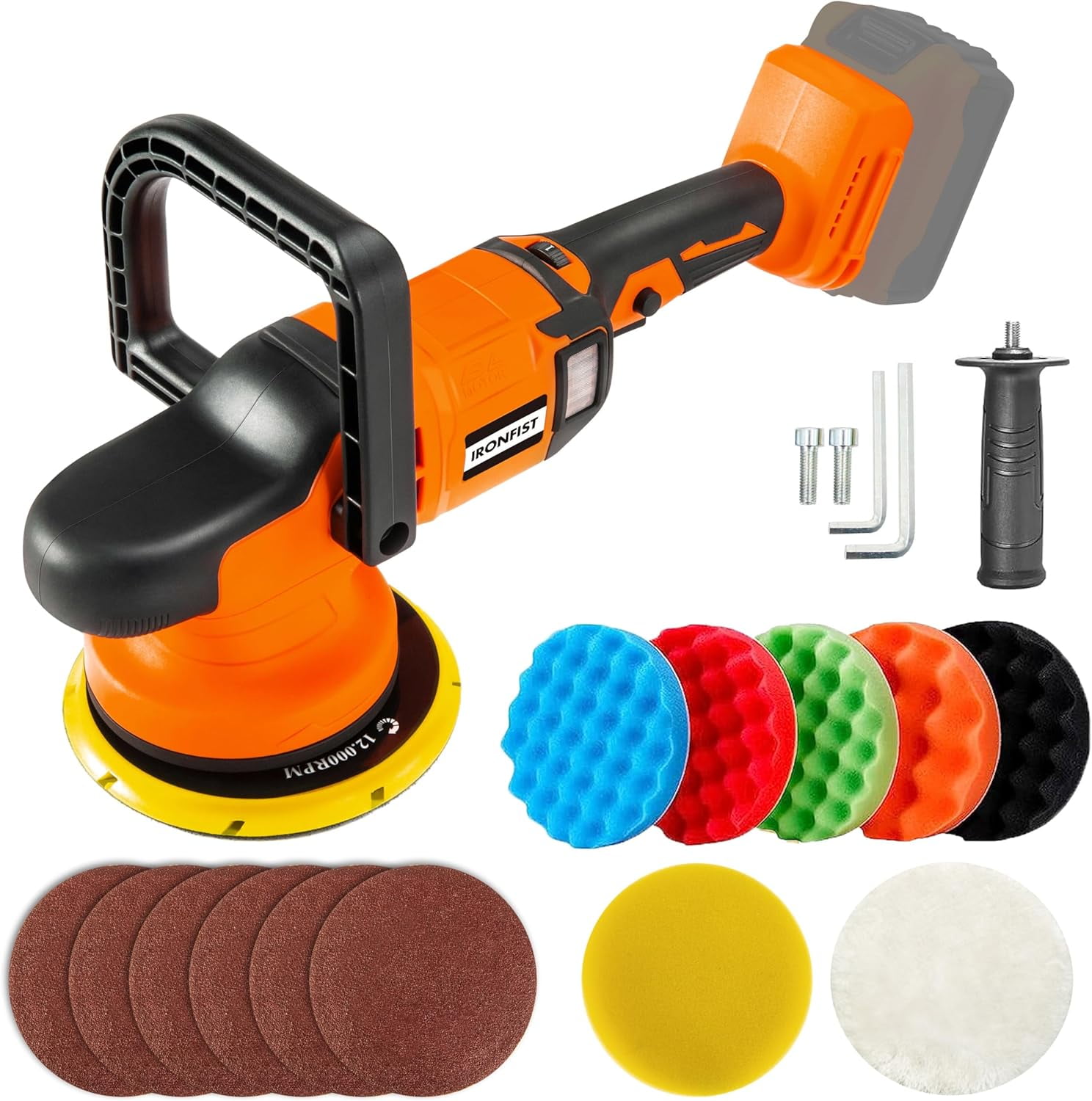 Cordless Orbital Polisher for DEWALT 20V MAX Batteries, 6inch 150mm ...