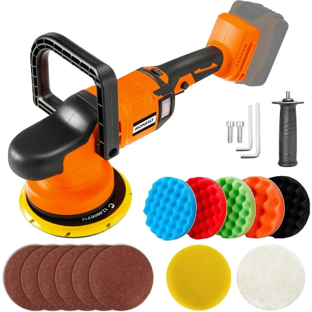 Orbital Polisher Polisher,6 Inch Cordless Car Polisher Sander Buffer ...
