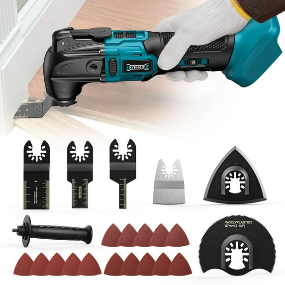 Cordless Oscillating Tool Compatible with Makita 18V Battery, 6 ...