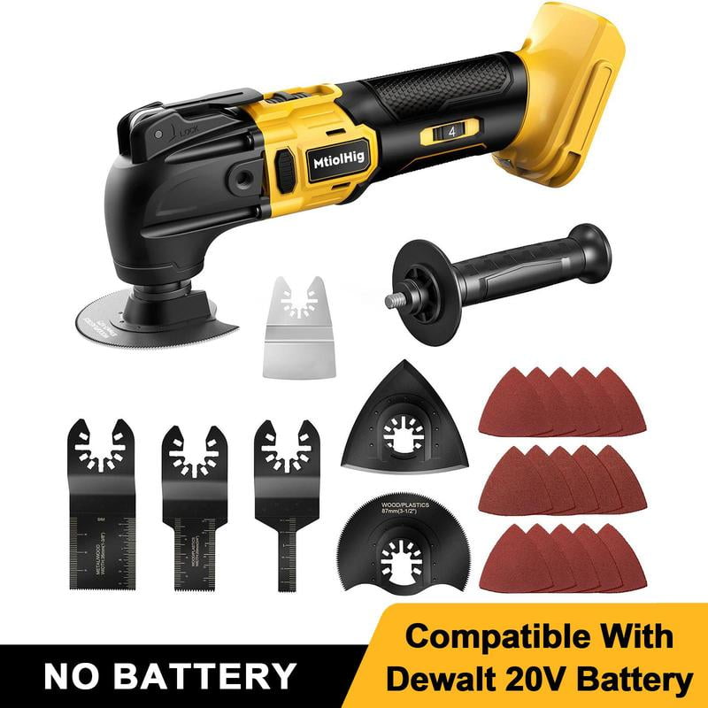 Cordless Oscillating Tool for Dewalt 20V Battery(NO Battery!),Portable Brushless Motor, 6 ...